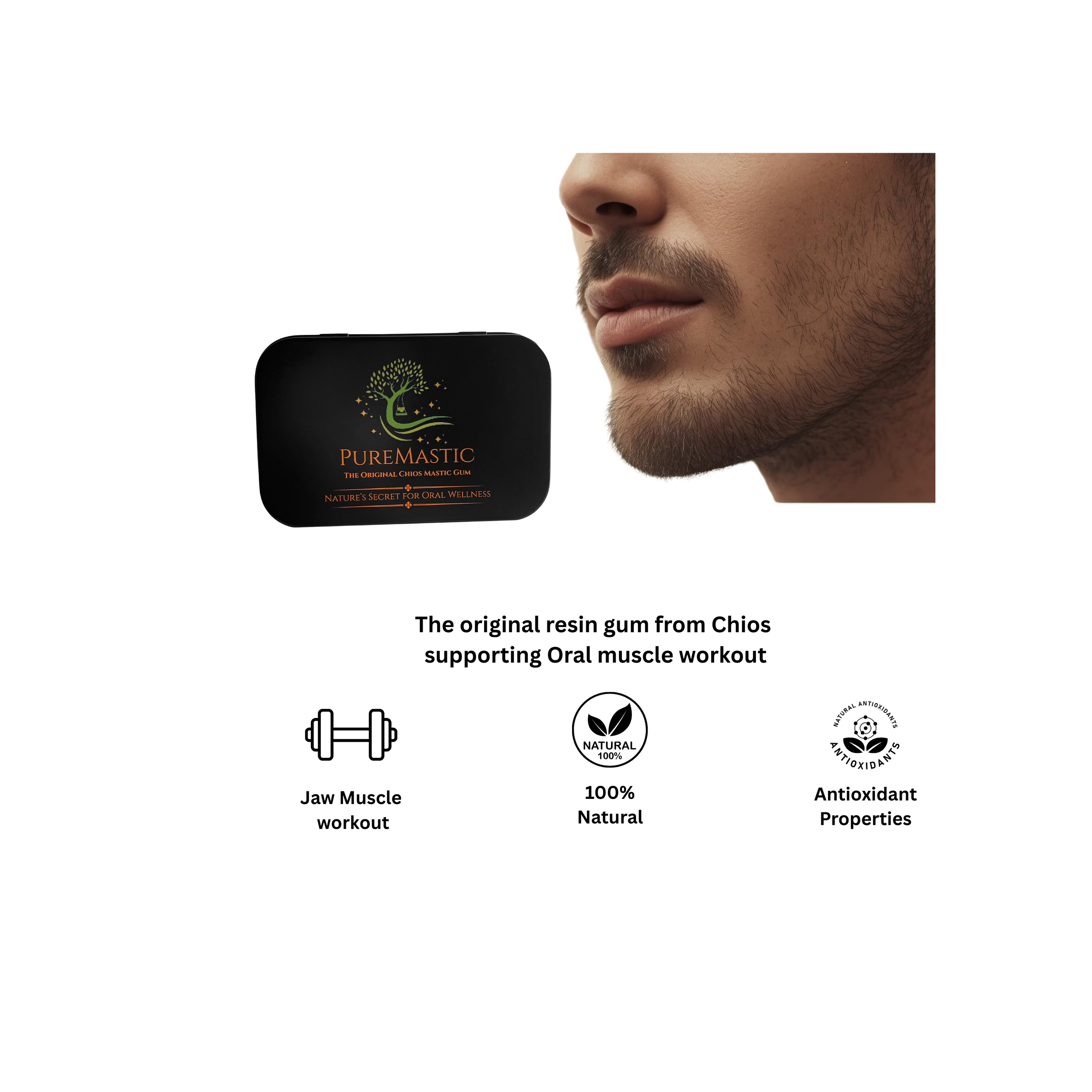 Natural Chewing Gum for Oral muscle workout & Digestive Wellness – PureMastic
